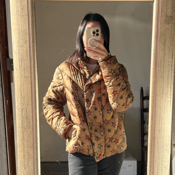 Scotch & Soda | Jackets & Coats | Scotch Soda Tan Star Patterned Puffer ...